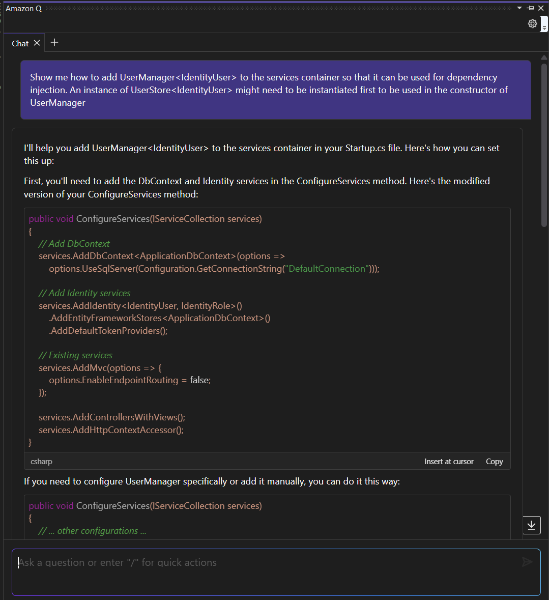 Modernizing ASP.NET MVC to .NET 8 with Amazon Q Developer – Evolve Cloud Services